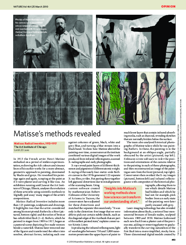 (PDF) Matisse's methods revealed
