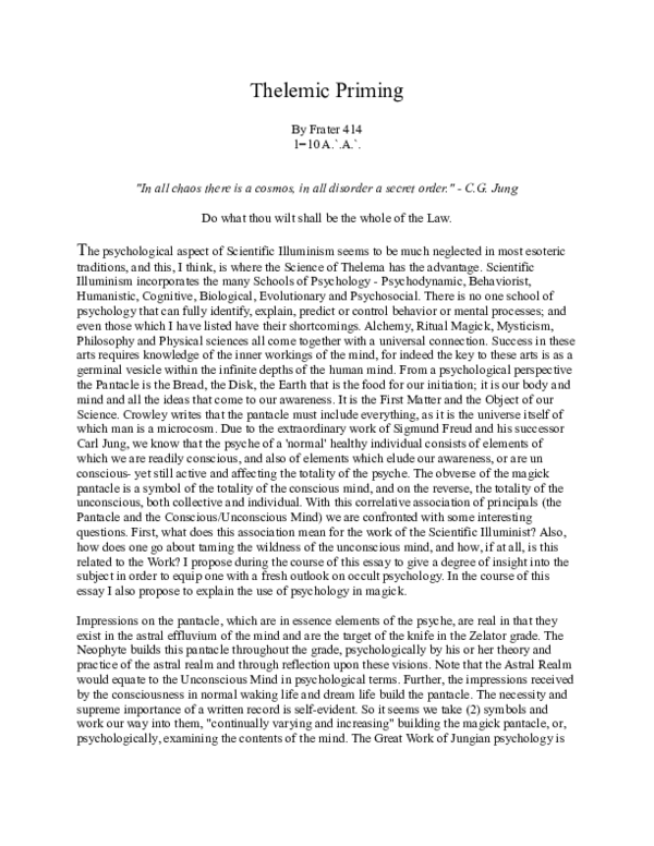 (DOC) Thelemic Priming