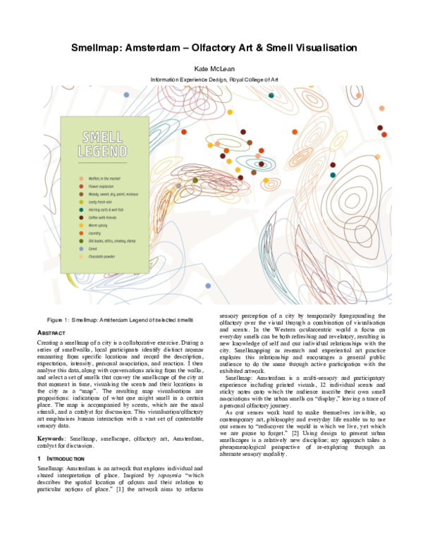 (PDF) Smellmap: Amsterdam - Olfactory Art & Smell Visualisation
