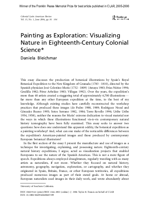 (PDF) “Painting as Exploration: Visualizing Nature in Eighteenth ...