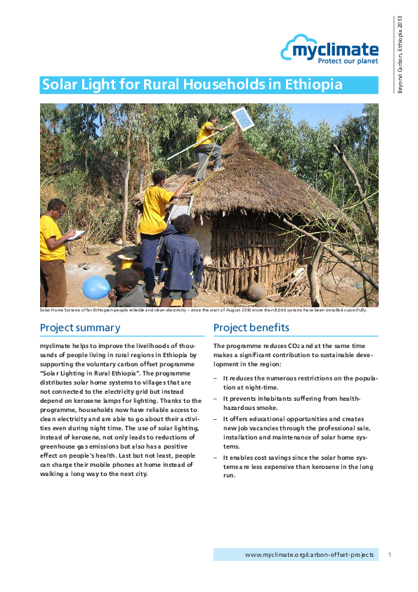(PDF) Solar Light for Rural Households in Ethiopia
