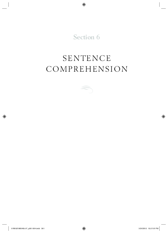 (PDF) Sentence processing in context: The impact of experience on individual differences