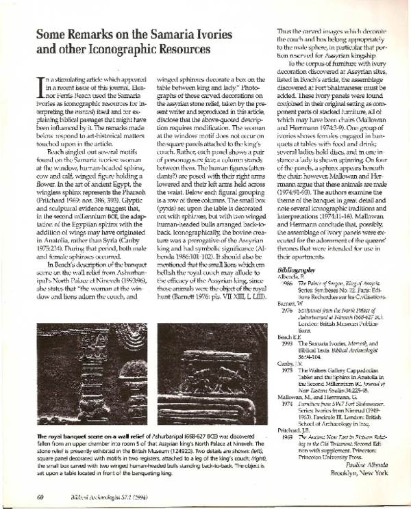 (PDF) Some Remarks on the Samaria Ivories and Other Iconographical ...