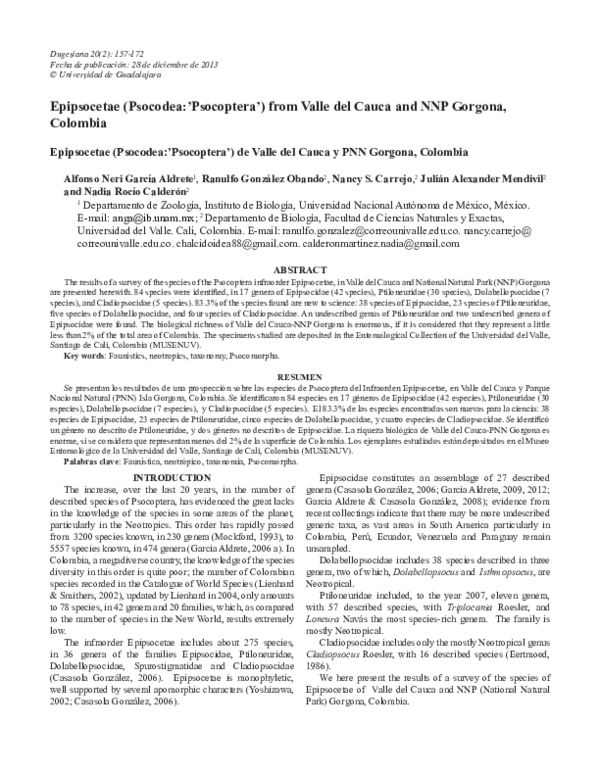 (PDF) Two new species of Edmockfordia García Aldrete (Psocodea ...