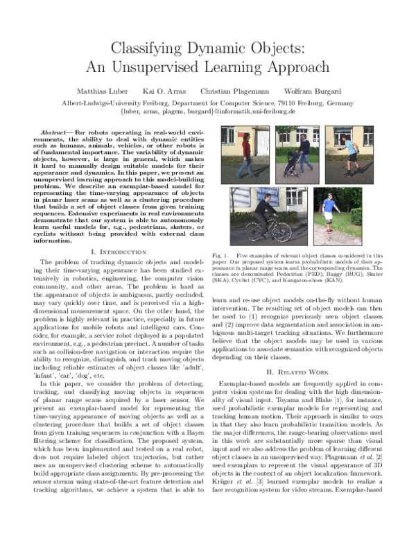 Pdf Classifying Dynamic Objects An Unsupervised Learning Approach