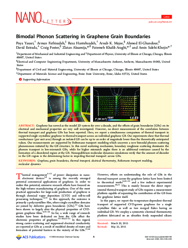 (PDF) Bimodal Phonon Scattering in Graphene Grain Boundaries