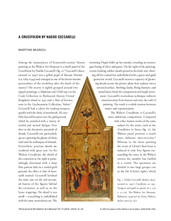 (PDF) A crucifixion by Naddo Ceccarelli