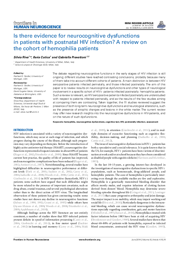 (PDF) HUMAN NEUROSCIENCE MINI REVIEW ARTICLE Is there evidence for ...