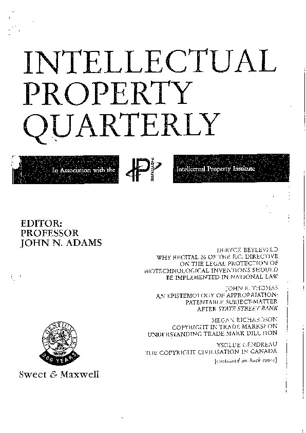 (PDF) “‘Joy’ for the claimant. Can a Film Also Be Protected as a Dramatic Work? [2000 ...