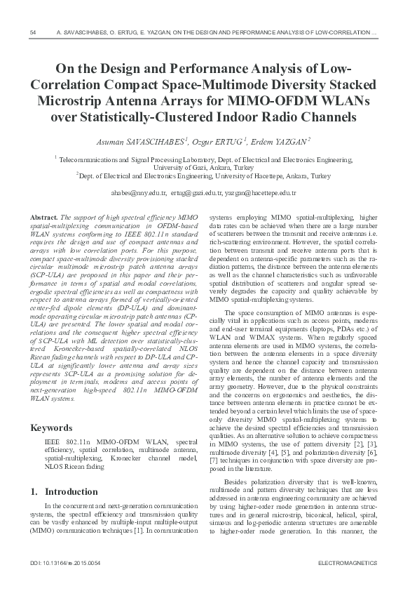 (PDF) On the Design and Performance Analysis of Low- Correlation Compact Space-Multimode ...