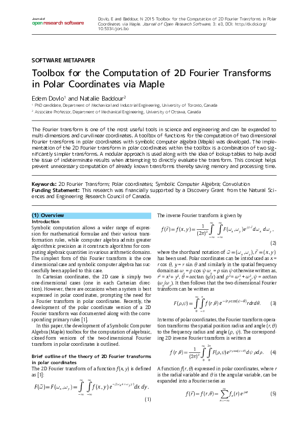 application of fourier series in engineering