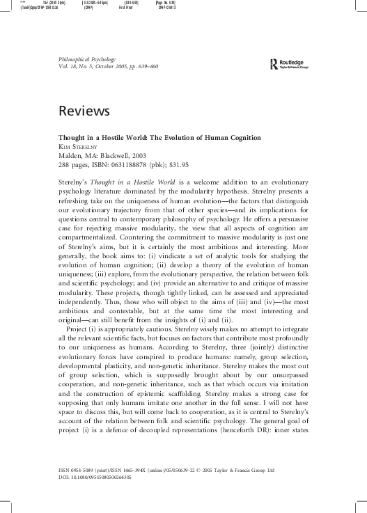 Martin, Sugarman, Thompson: Psychology and the question of agency - 2005