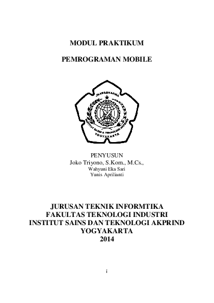 (PDF) MODUL PRAKTIKUM PEMROGRAMAN MOBILE PENYUSUN