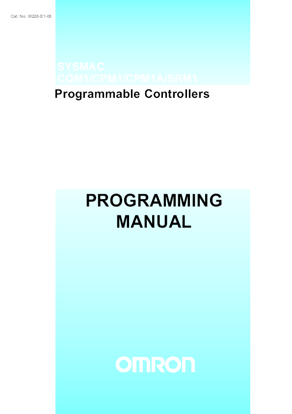 (PDF) PROGRAMMING MANUAL CQM1/CPM1/CPM1A/SRM1 Programmable Controllers Programming Manual | bayu ...