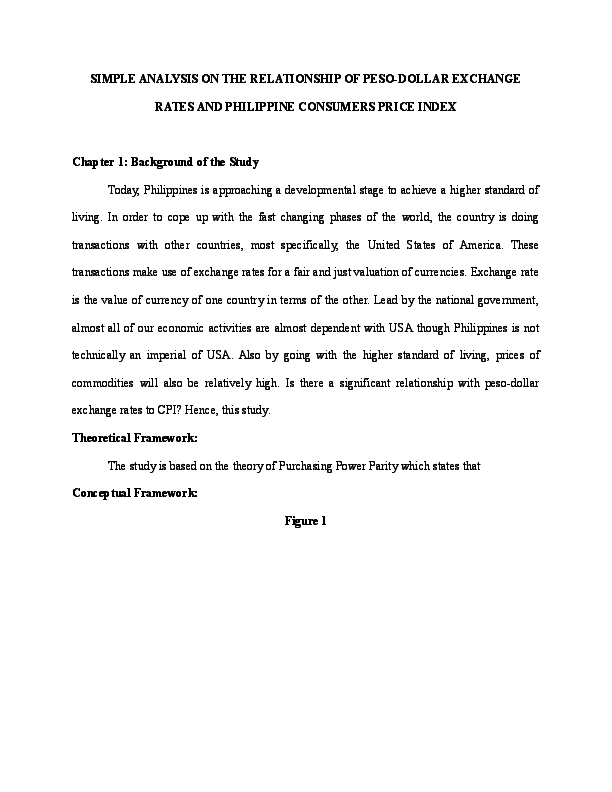 (DOC) SIMPLE ANALYSIS ON THE RELATIONSHIP OF PESO-DOLLAR EXCHANGE RATES ...