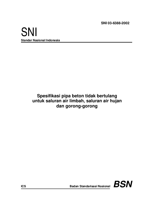 SNI Standar Nasional Indonesia