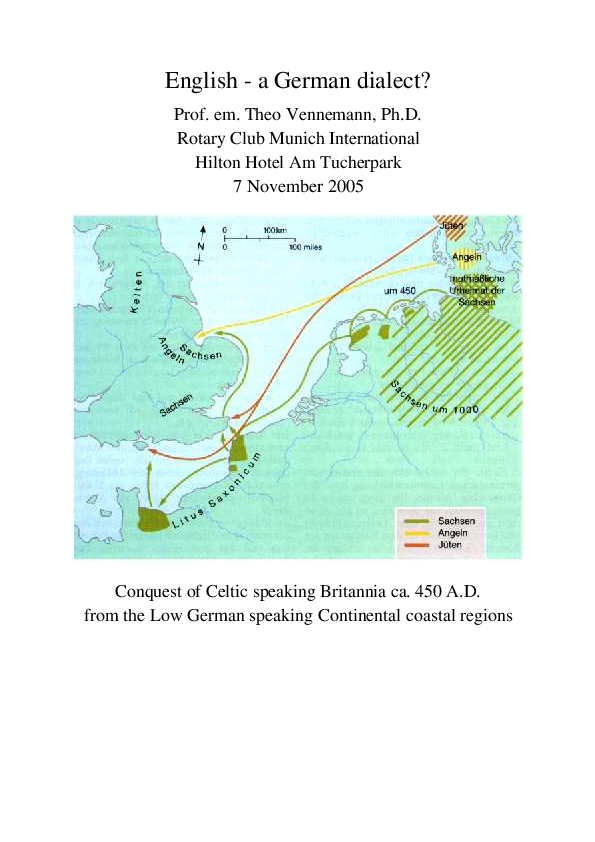(PDF) English – a German dialect? (Rotary Club presentation)