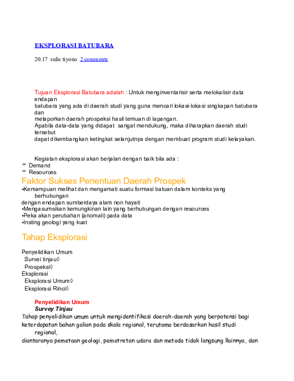 (DOC) EKSPLORASI BATUBARA