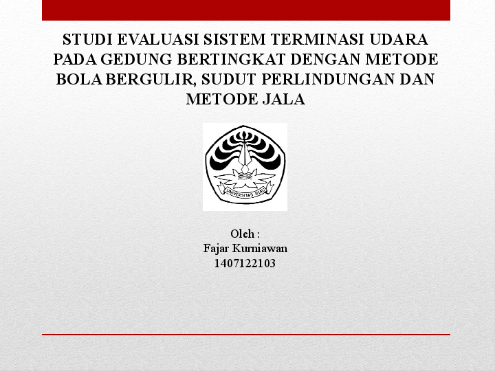 (PPT) SISTEM TERMINASI UDARAPADA GEDUNG BERTINGKAT DENGAN METODE BOLA ...