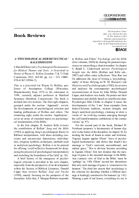 A Psychological Hermeneutical Kaleidoscope Review Of Psychological