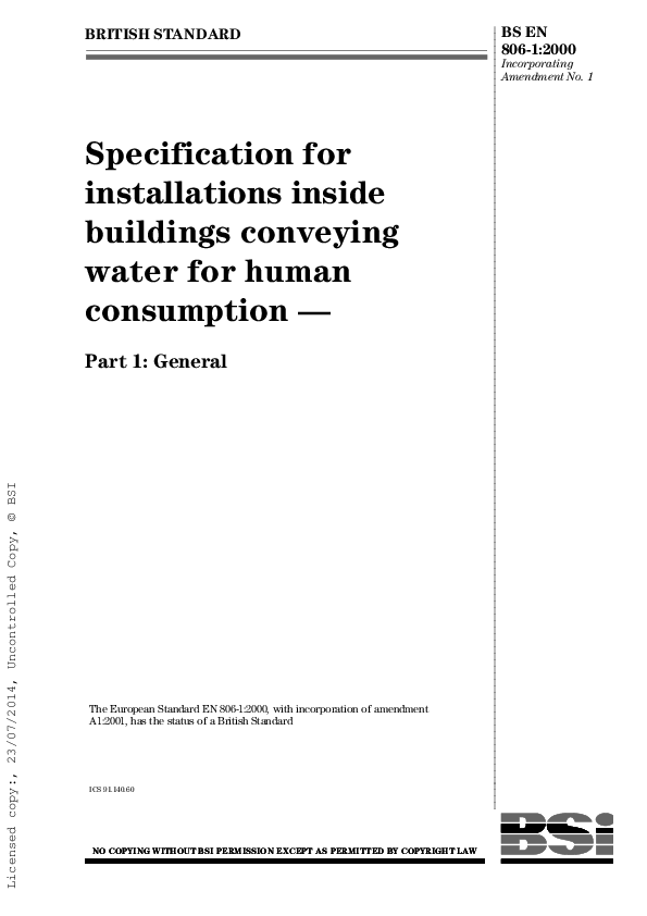 BS EN 806 pt1