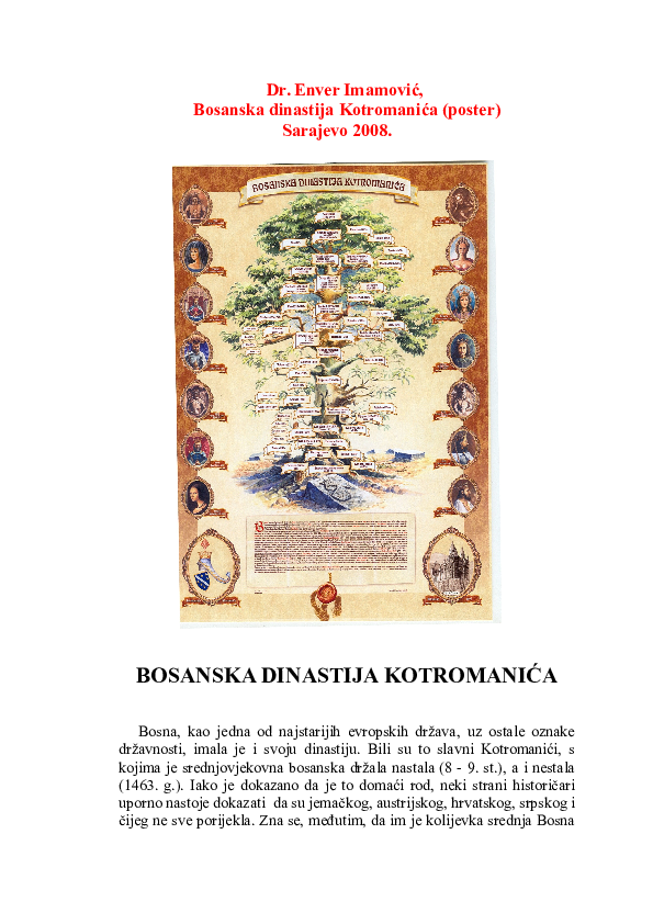 (DOC) BOSANSKA DINASTIJA KOTROMANIĆA