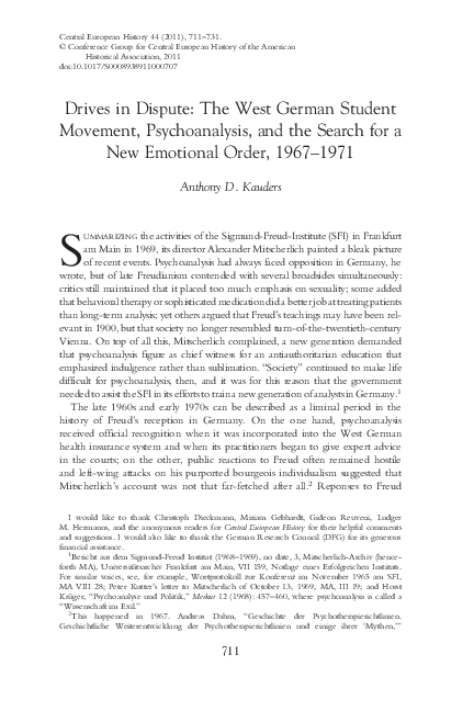 (PDF) Drives in Dispute. The West German Student Movement ...