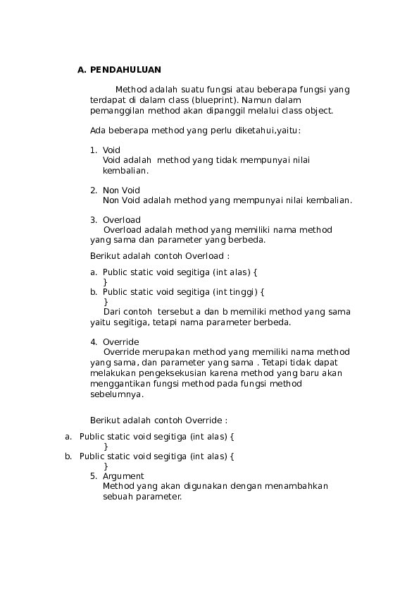 Laporan METHOD pada OOP