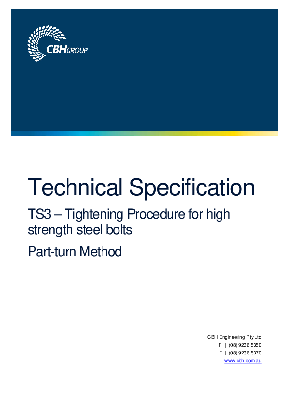 (PDF) TS3 – Tightening Procedure for high strength steel bolts Part ...