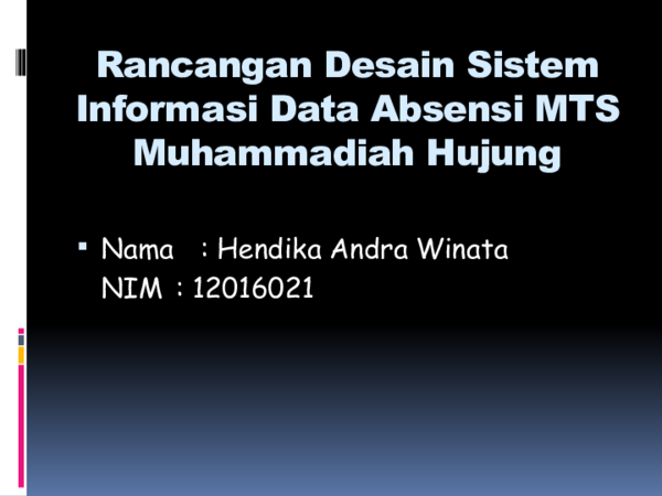 (PPT) Sistem Informasi Data Absensi Siswa