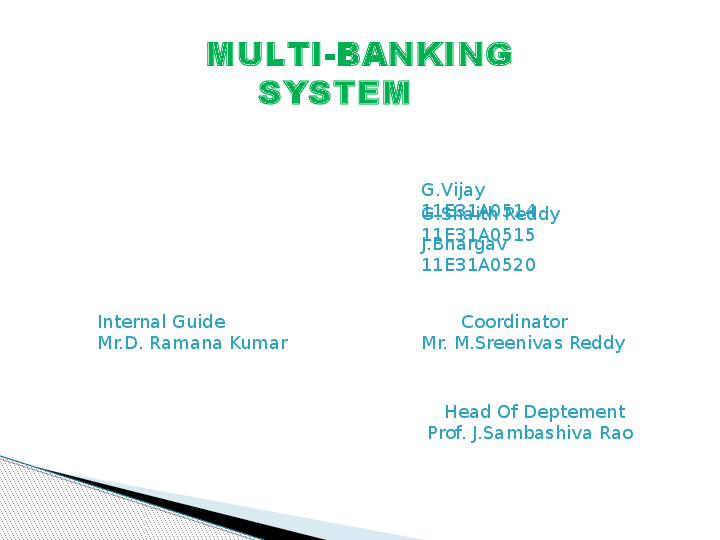 (PPT) Multi Banking System