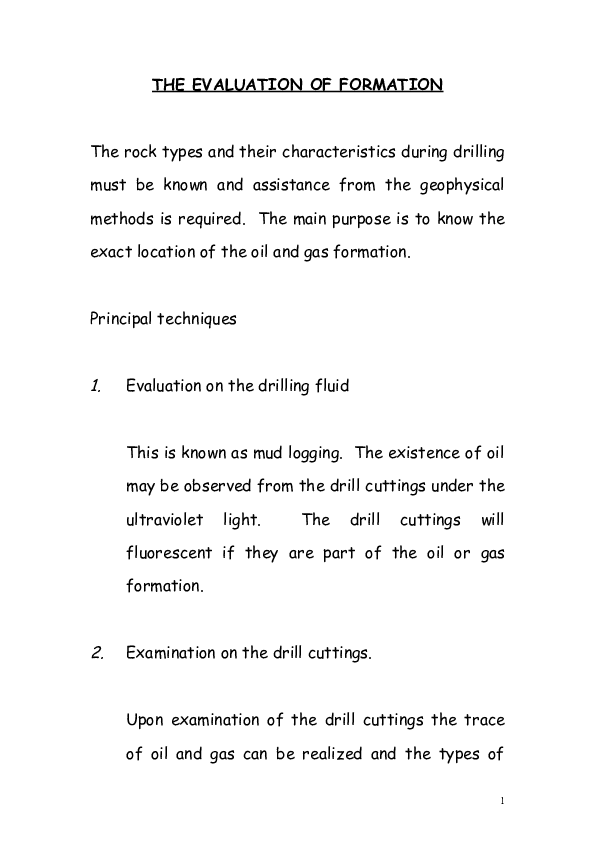 (DOC) The Evaluation of Formation