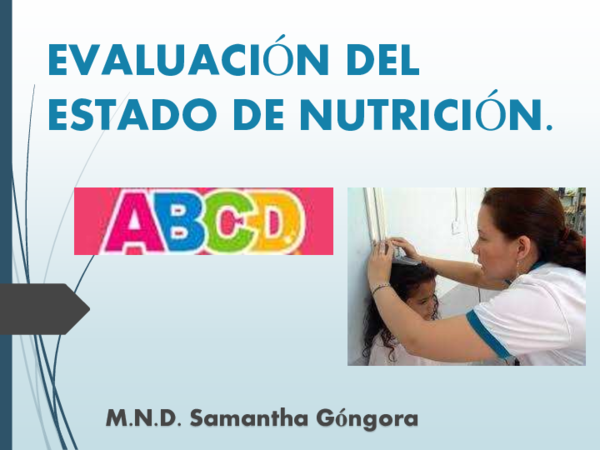 (PDF) Evaluación del estado de nutrición