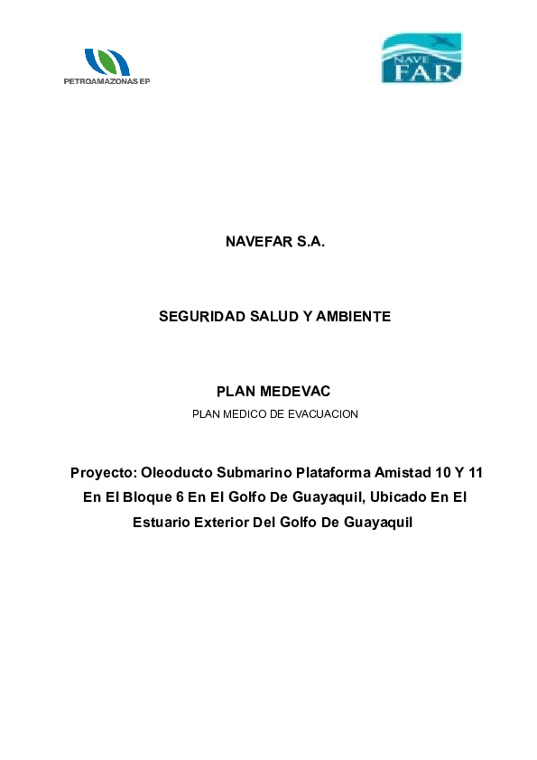 (DOC) PLAN MEDEVAC NAVEFAR S A. (1)
