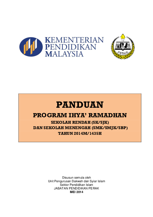 (PDF) Tarikh : Ditentukan oleh sekolah Tempat : Dewan Besar Sekolah