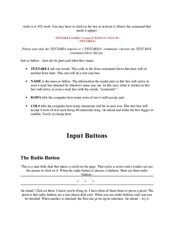 Doc Creating Html Forms