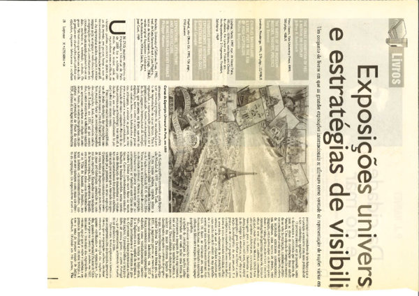Recensão crítica "Exposições Universais e estratégias de visibilidade ...