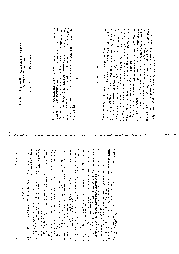 (PDF) On classifying classification as a class of inflection in German ...