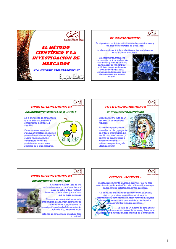(PDF) EL MÉTODO CIENTÍFICO Y LA INVESTIGACIÓN DE MERCADOS MBA VICTORIANO ZACARÍAS RODRÍGUEZ ...