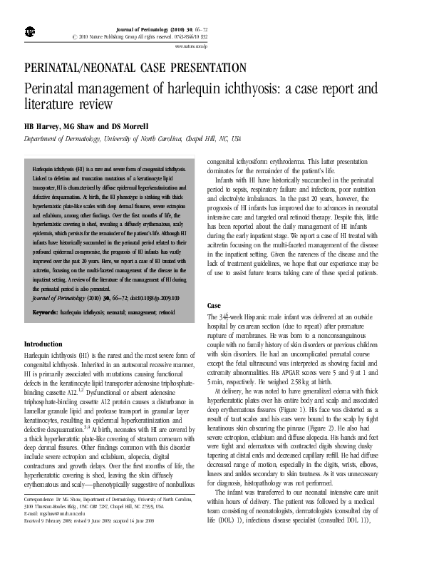 (PDF) PERINATAL/NEONATAL CASE PRESENTATION Perinatal management of ...