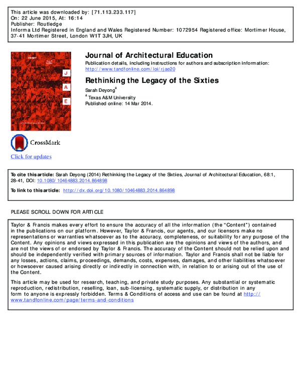 (PDF) Rethinking the Legacy of the Sixties: Pliny Fisk's Political ...