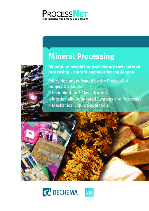 (PDF) Mineral Processing Mineral, renewable and secondary raw material ...