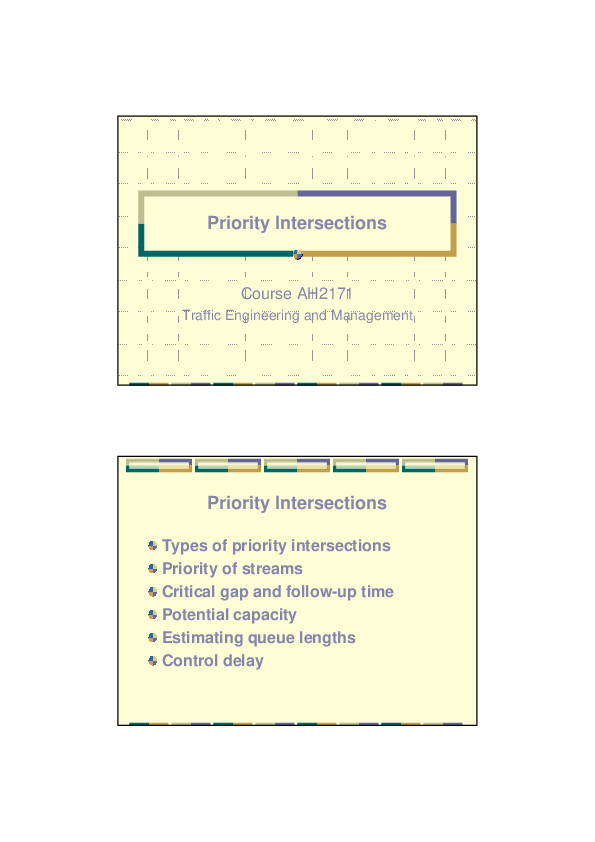 (PDF) Priority Intersections
