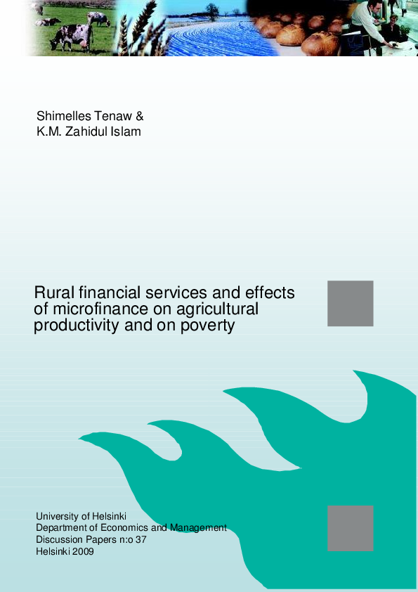 (PDF) Rural financial services and effects of microfinance on ...
