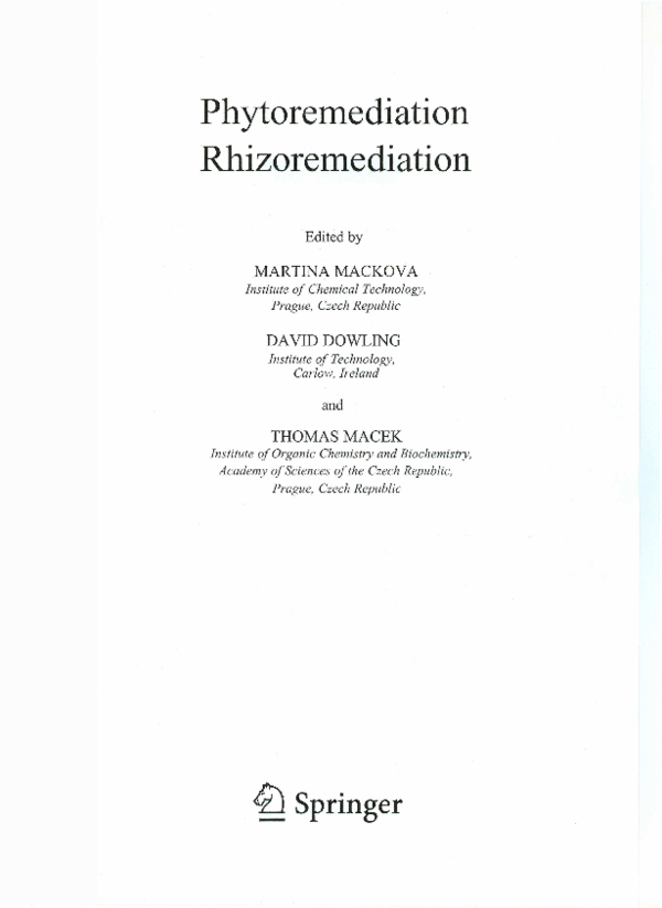 (PDF) Dendroremediation: The Use of Trees in Cleaning up Polluted Soils