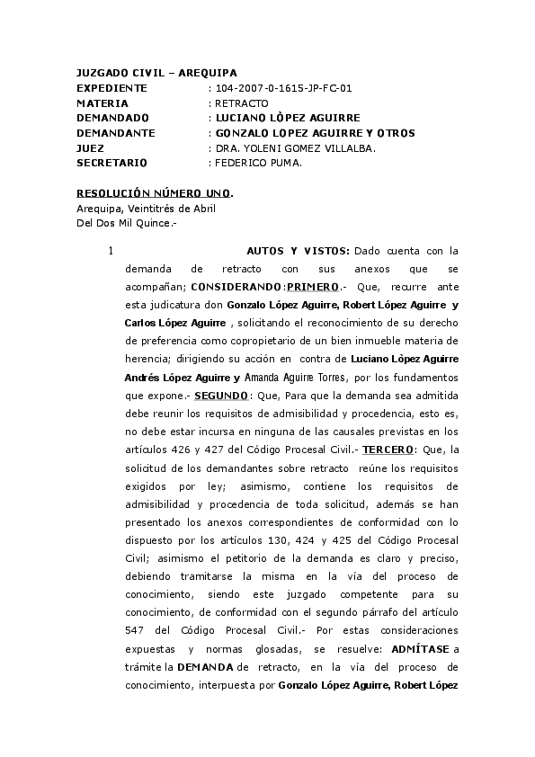 (DOC) AUTO ADMISORIO