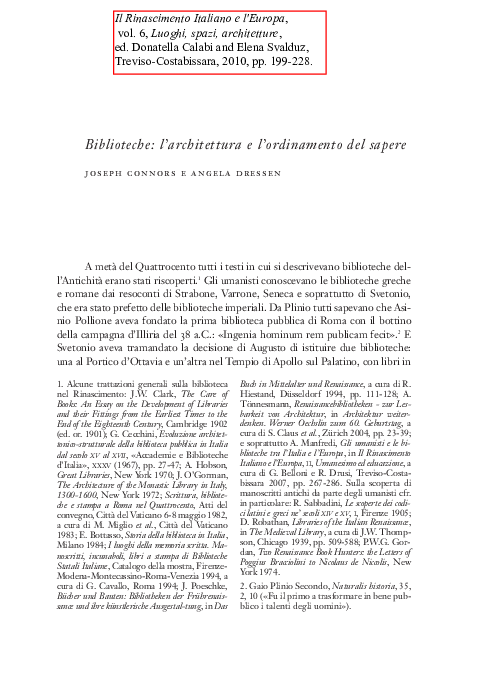 (PDF) “Biblioteche: l’architettura e l’ordinamento del sapere,” with ...