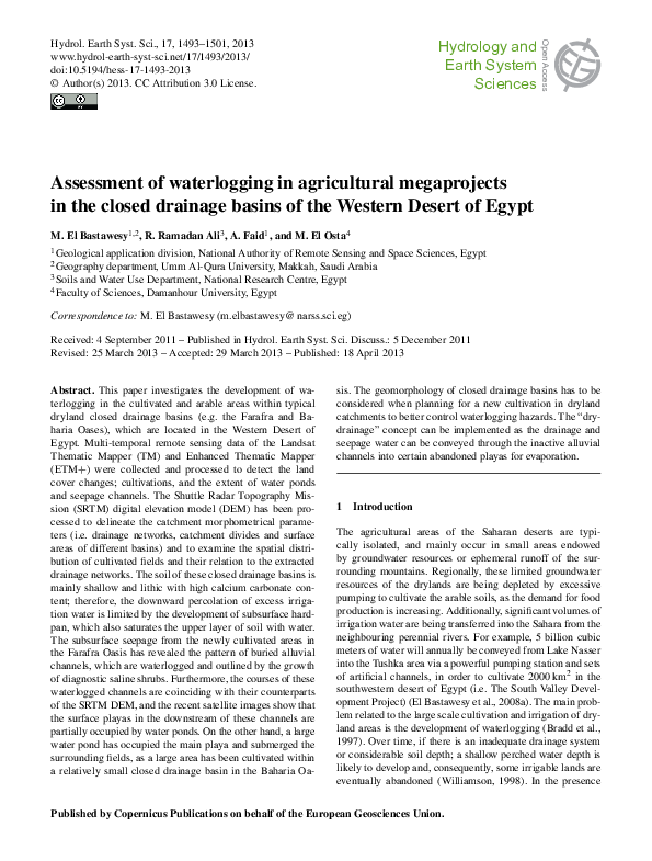 (PDF) Waterlogging