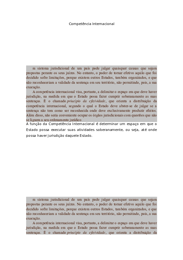 (DOC) Competência Internacional