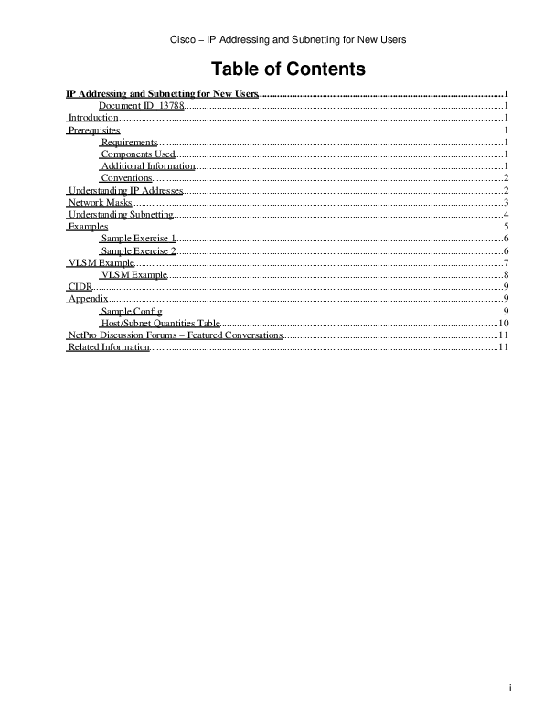 (PDF) IP Addressing and Subnetting
